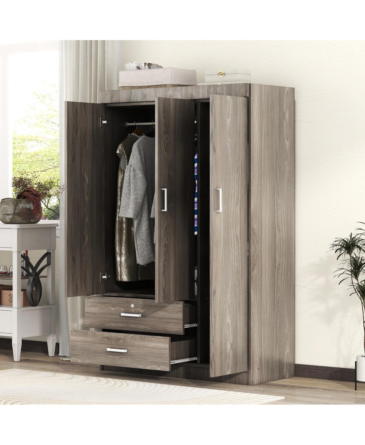 Click here for Streamdale Furniture 3-Door Wardrobe with 2 Drawer... prices