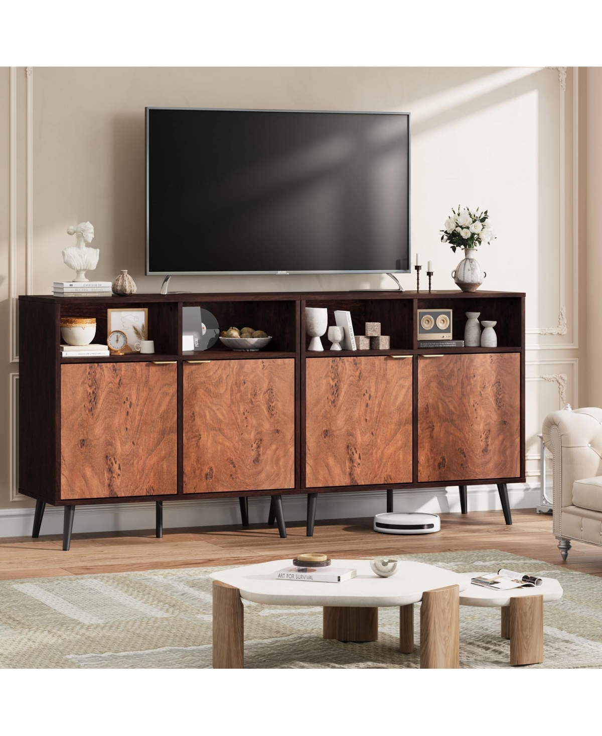 Click here for homfan 2-Piece Modern Sideboard Buffet Set  Creden... prices