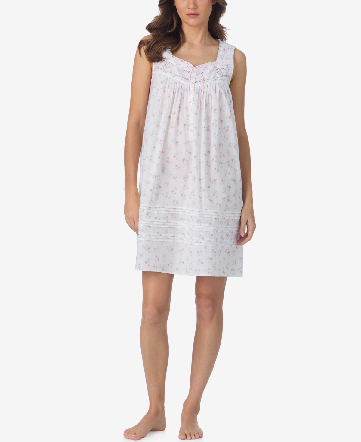 Click here for Eileen West Womens Sleeveless Short Chemise - Whit... prices