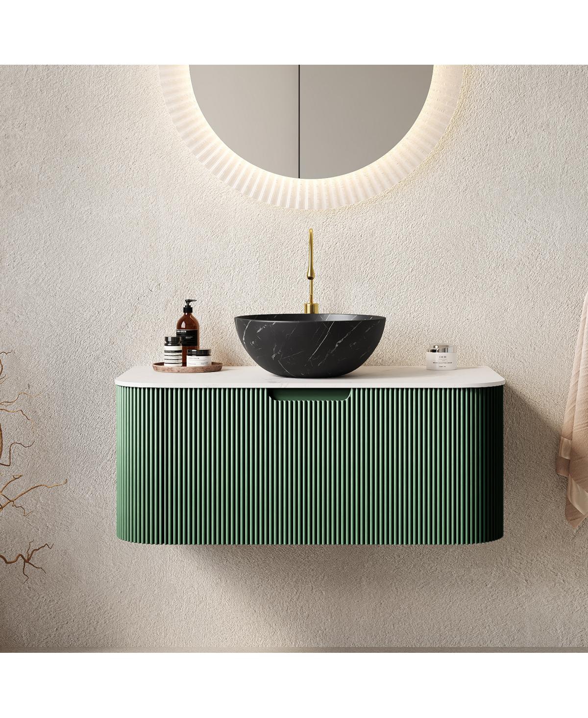 Click here for Sillysis Wall-Mounted Bathroom Vanity with Ceramic... prices