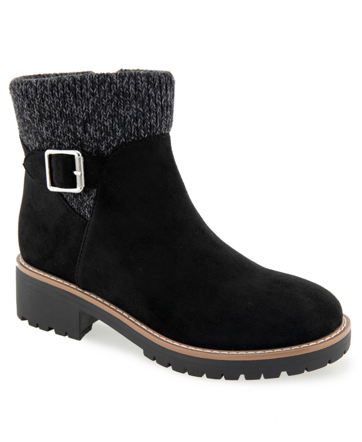 Click here for Kensie Womens Kary Sweater Bootie - Black prices