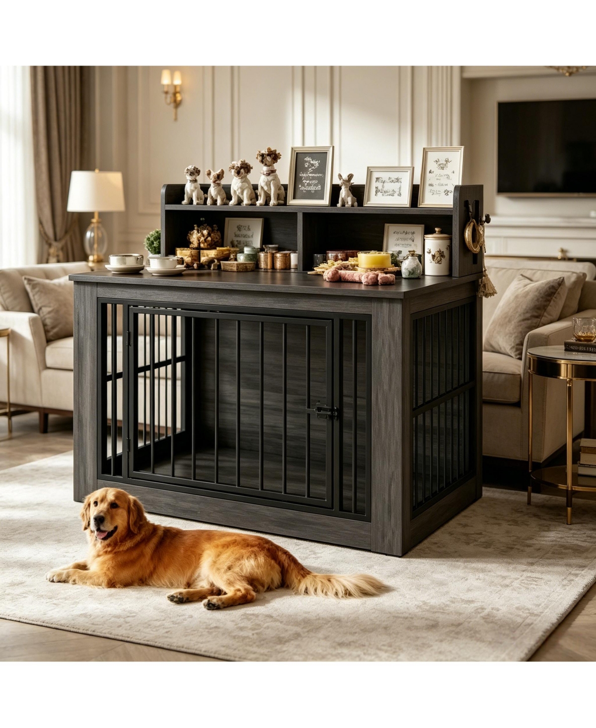 Click here for homfan Heavy Duty Dog Crate with Pull-Out Drawer -... prices