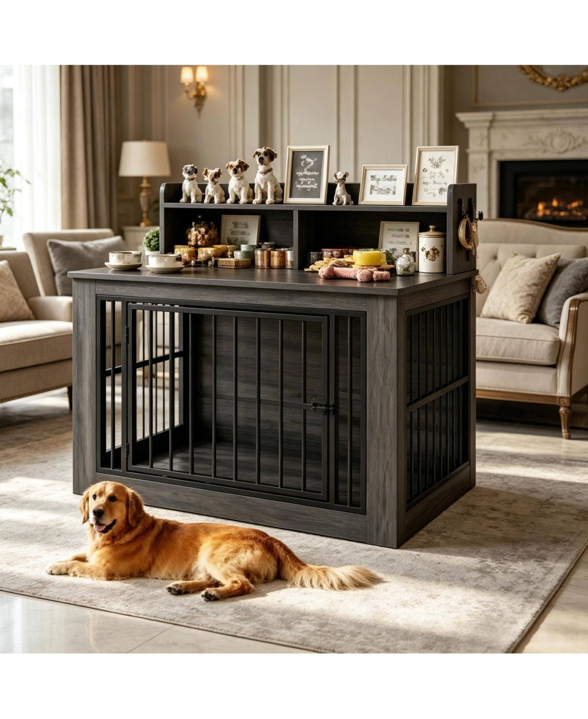 Click here for homfan Heavy Duty Dog Crate with Pull-Out Drawer -... prices