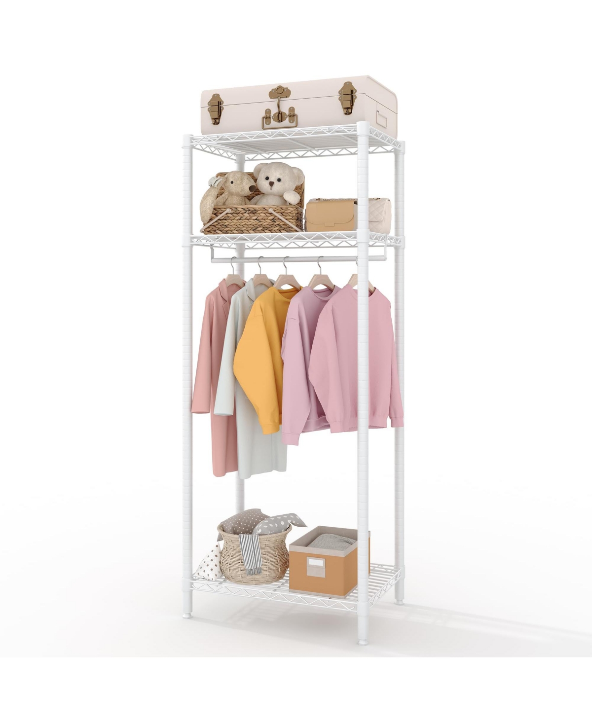 Click here for homfan Tall Clothes Rack With Adjustable Storage S... prices