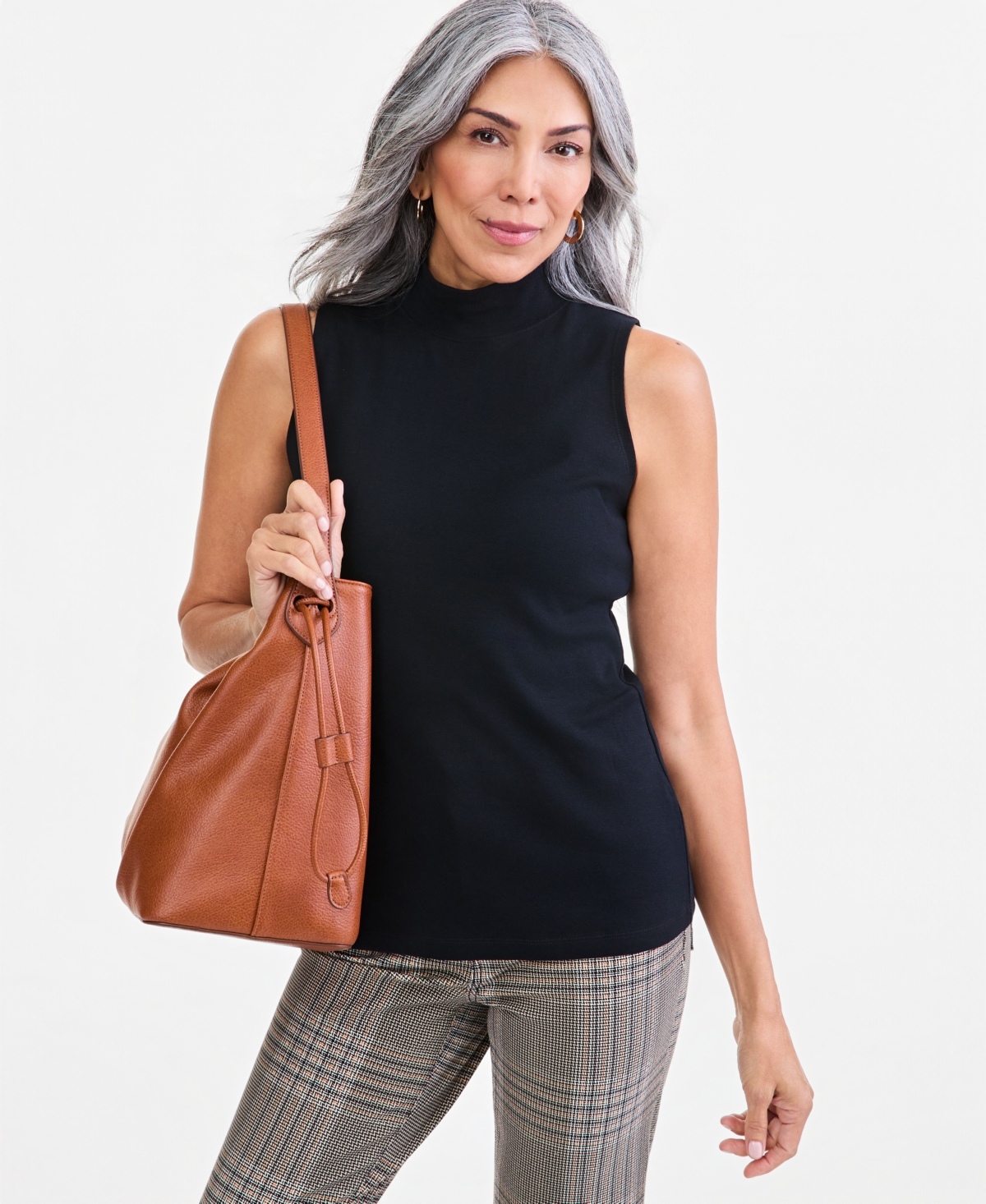 Click here for Style & Co Petite Mock Neck Tank Top  Macys Exclus... prices