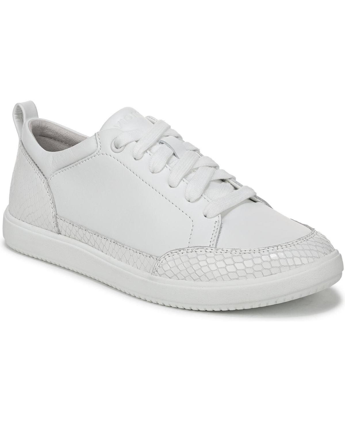 Click here for Vionic Womens Larkspur Lace Up Sneakers - White sn... prices