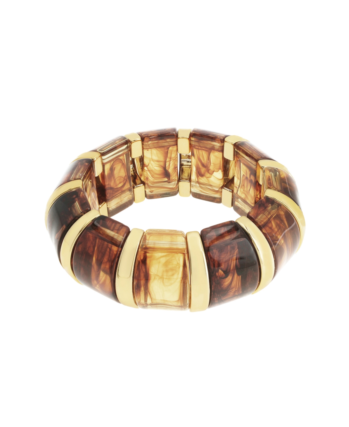 Click here for Steve Madden Brown Boho Resin Stretch Bracelet - B... prices