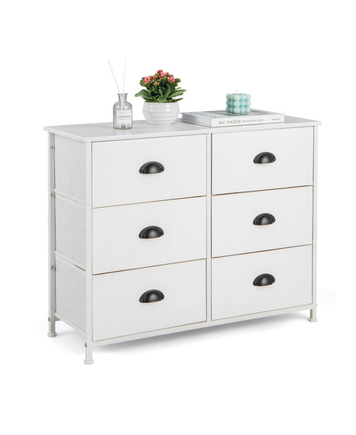 Click here for Gouun 6-Drawer Fabric Storage Chest with Wooden To... prices