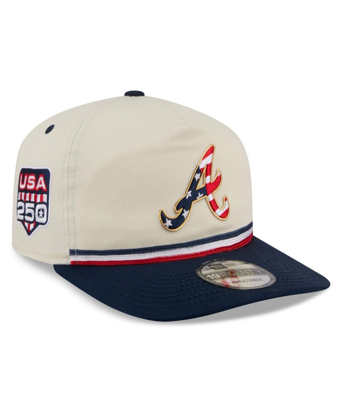 Click here for New Era Mens Cream/Navy Atlanta Braves Usa 250 Fou... prices