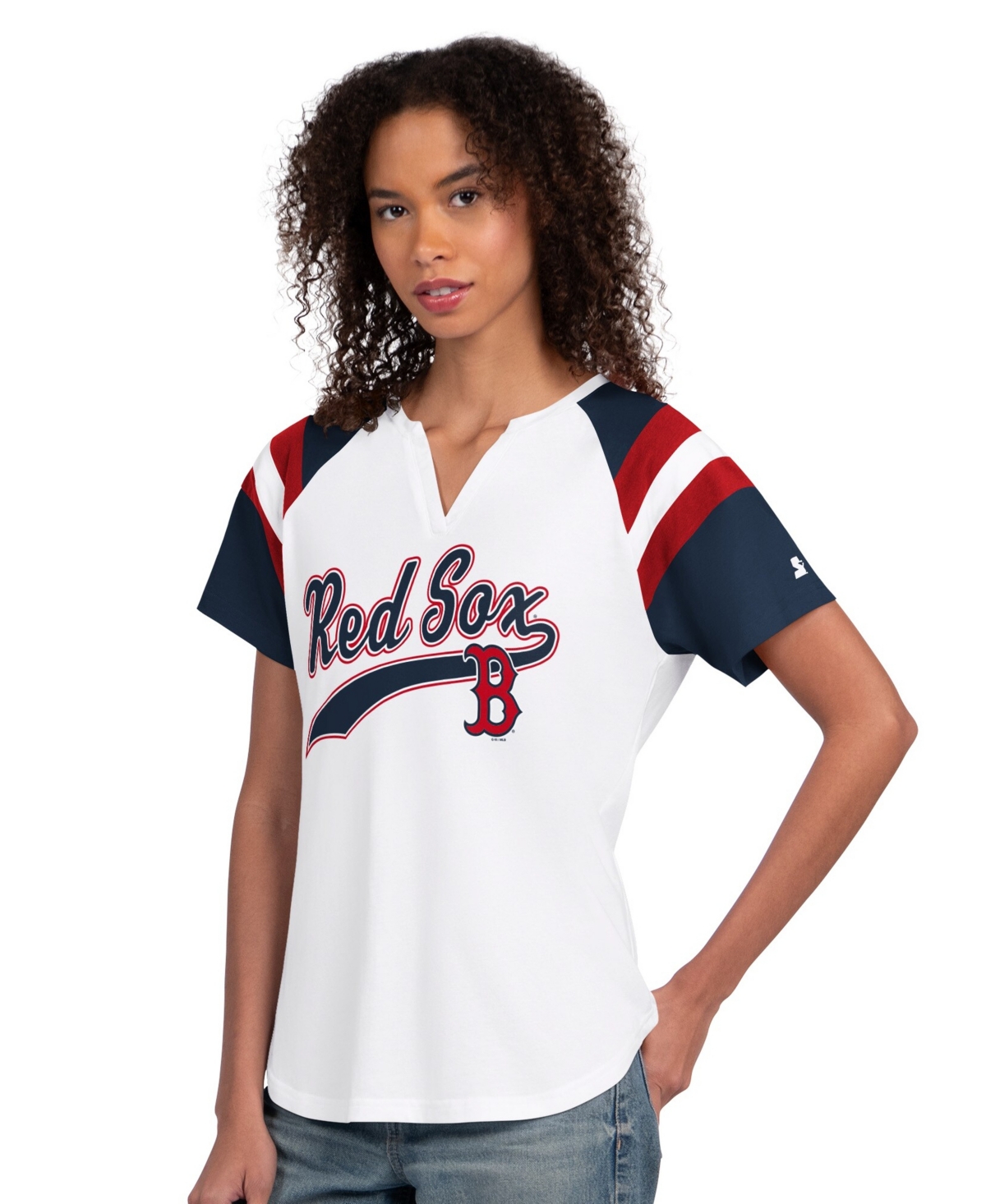 Click here for Starter Womens White Boston Red Sox Game On Notch... prices