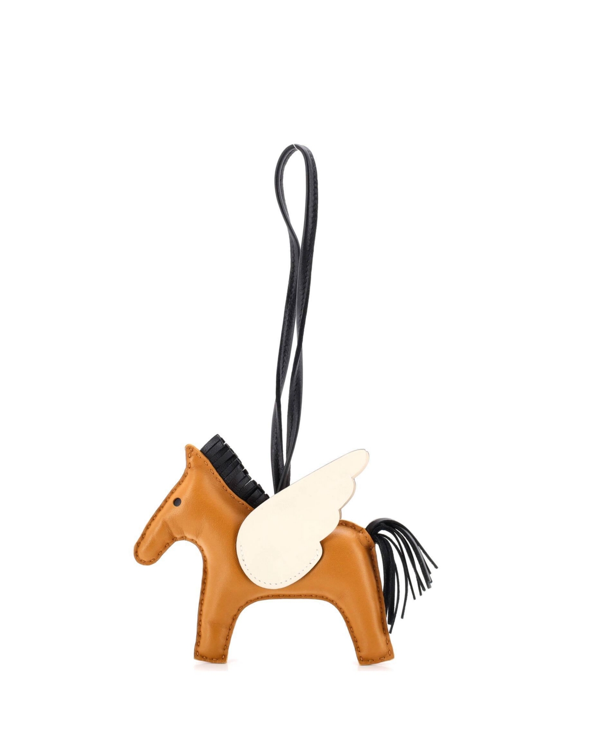 Click here for Pre-Owned HERMES Pm Pegase Rodeo Bag Charm Leather... prices