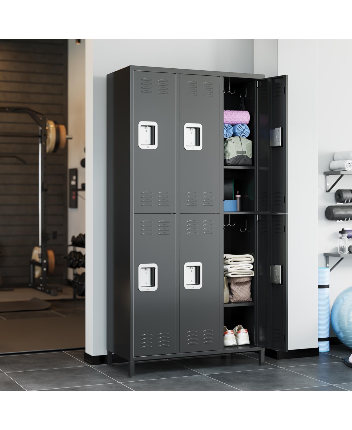 Click here for homfan Heavy Duty Steel Storage Locker  6 Doors  1... prices