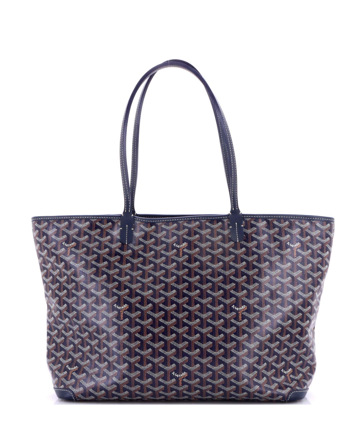 Click here for Pre-Owned Goyard Mm Artois Tote Coated Canvas - Bl... prices