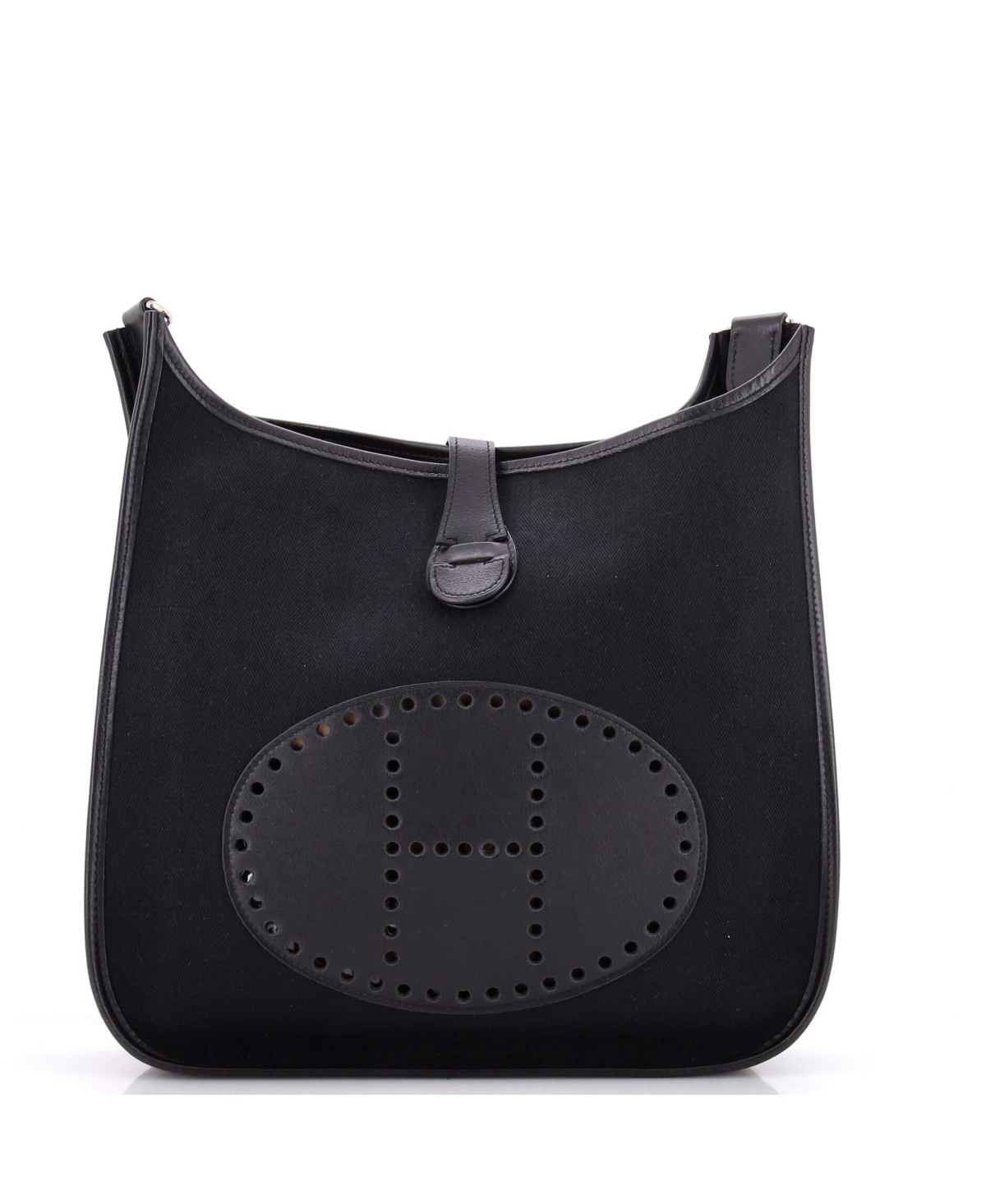 Click here for Pre-Owned HERMES Gm Evelyne Bag Gen I Toile and Le... prices