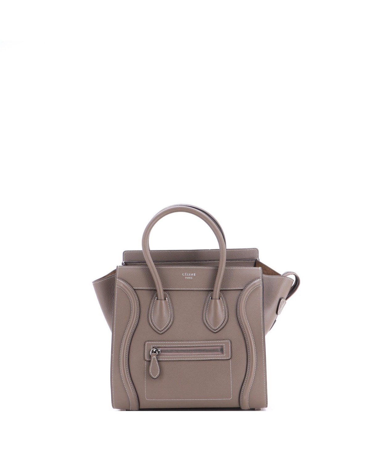 Click here for Pre-Owned Celine Micro Luggage Bag Grainy Leather... prices