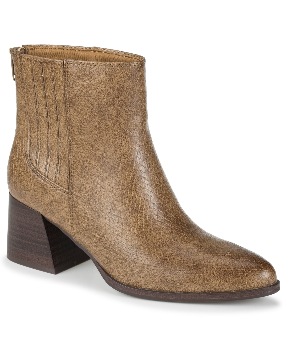 Click here for Baretraps Womens Biana Block Heel Booties - Saddle prices