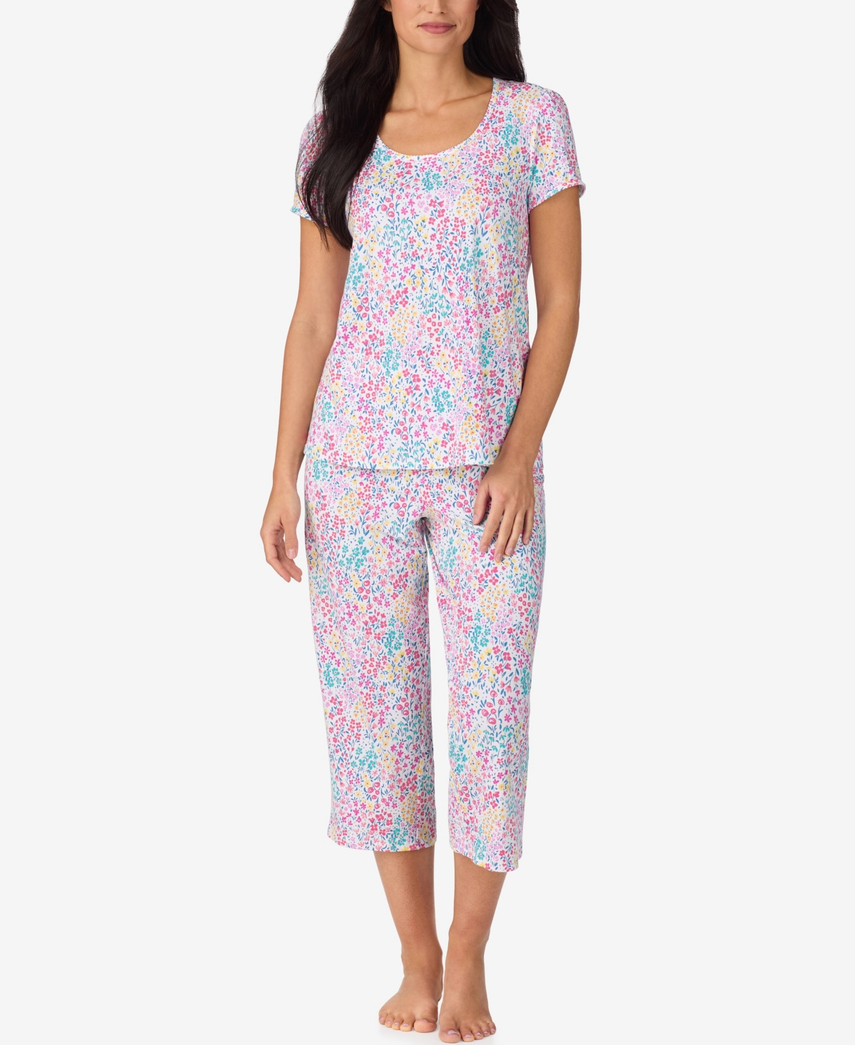 Click here for Cuddl Duds Womens Short-Sleeve Top & Cropped Pants... prices
