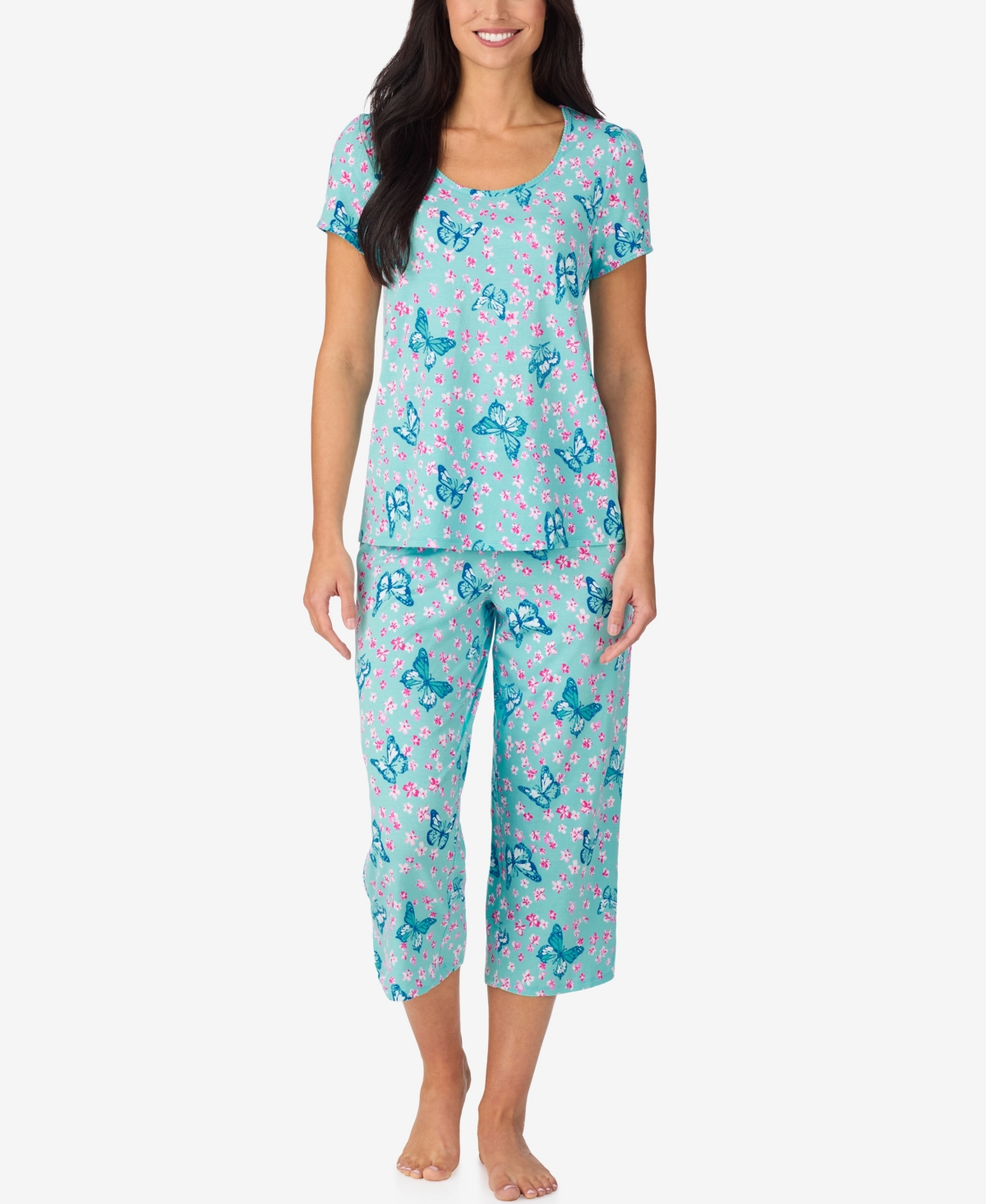 Click here for Cuddl Duds Womens Short-Sleeve Top & Cropped Pants... prices