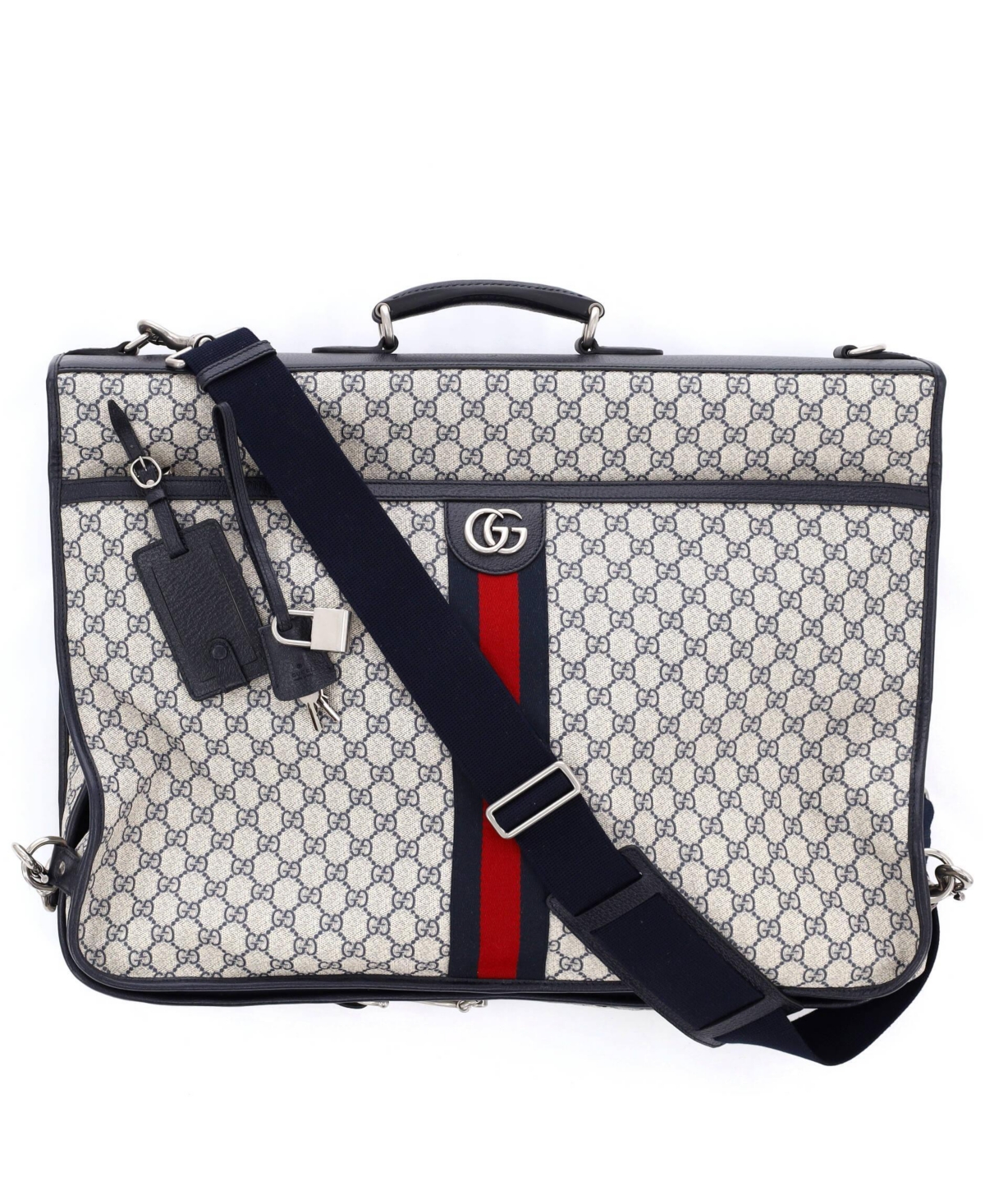 Click here for Pre-Owned Gucci Savoy Web Garment Bag Gg Coated Ca... prices