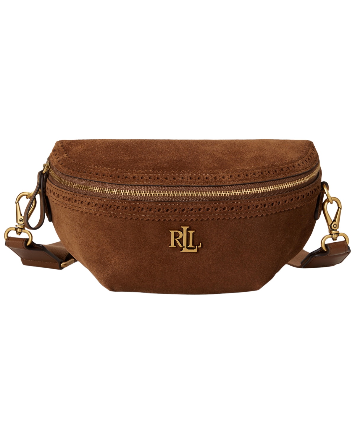 Click here for Lauren Ralph Lauren Suede Marcy Small Belt Handbag... prices