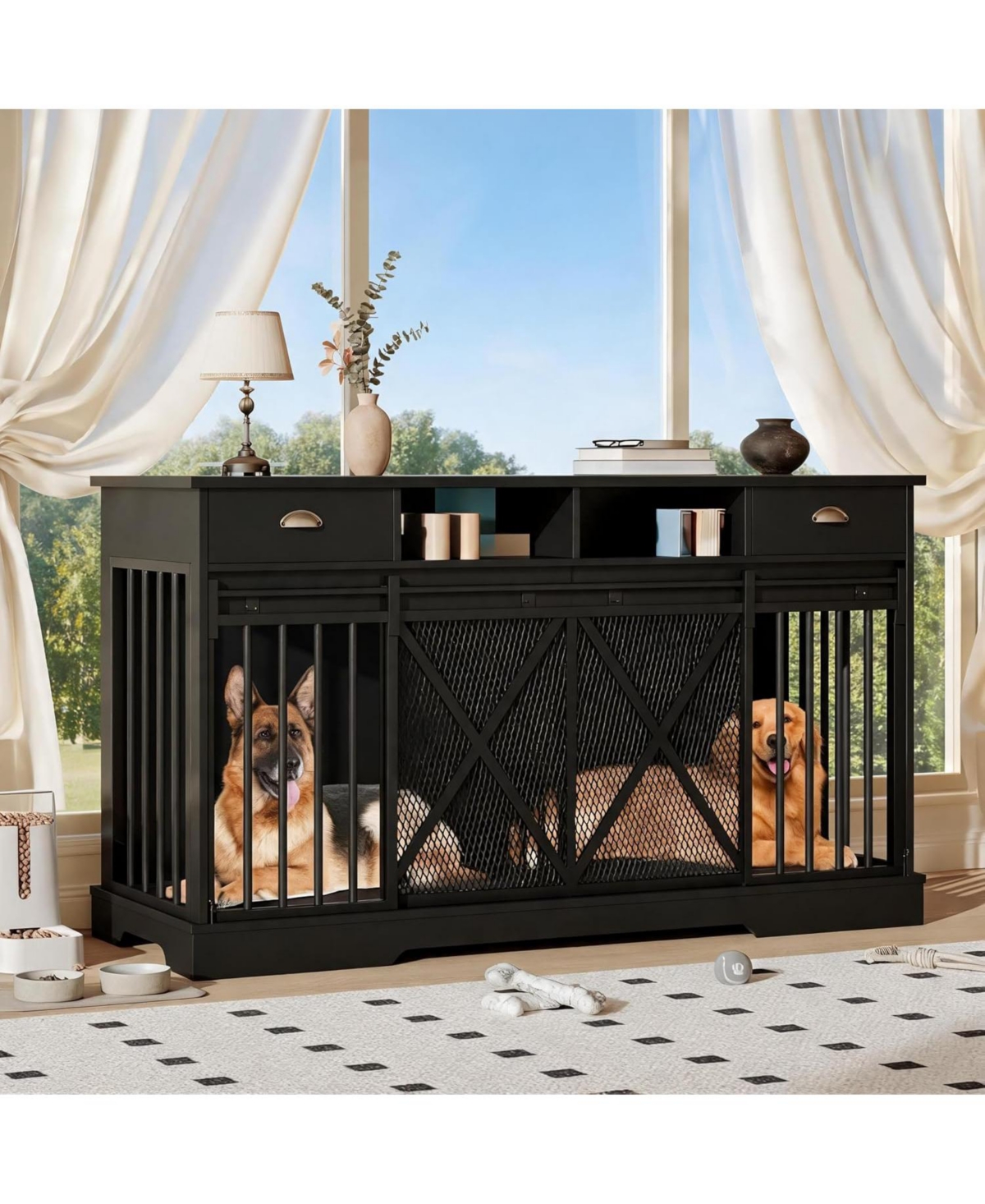 Click here for homfan Large Dog Crate â Furniture-Style Indoor... prices
