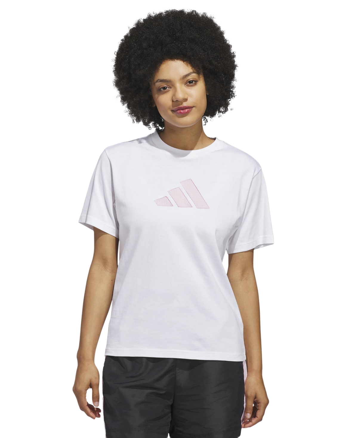 Click here for adidas Womens Gingham Big Logo Graphic Crewneck Co... prices
