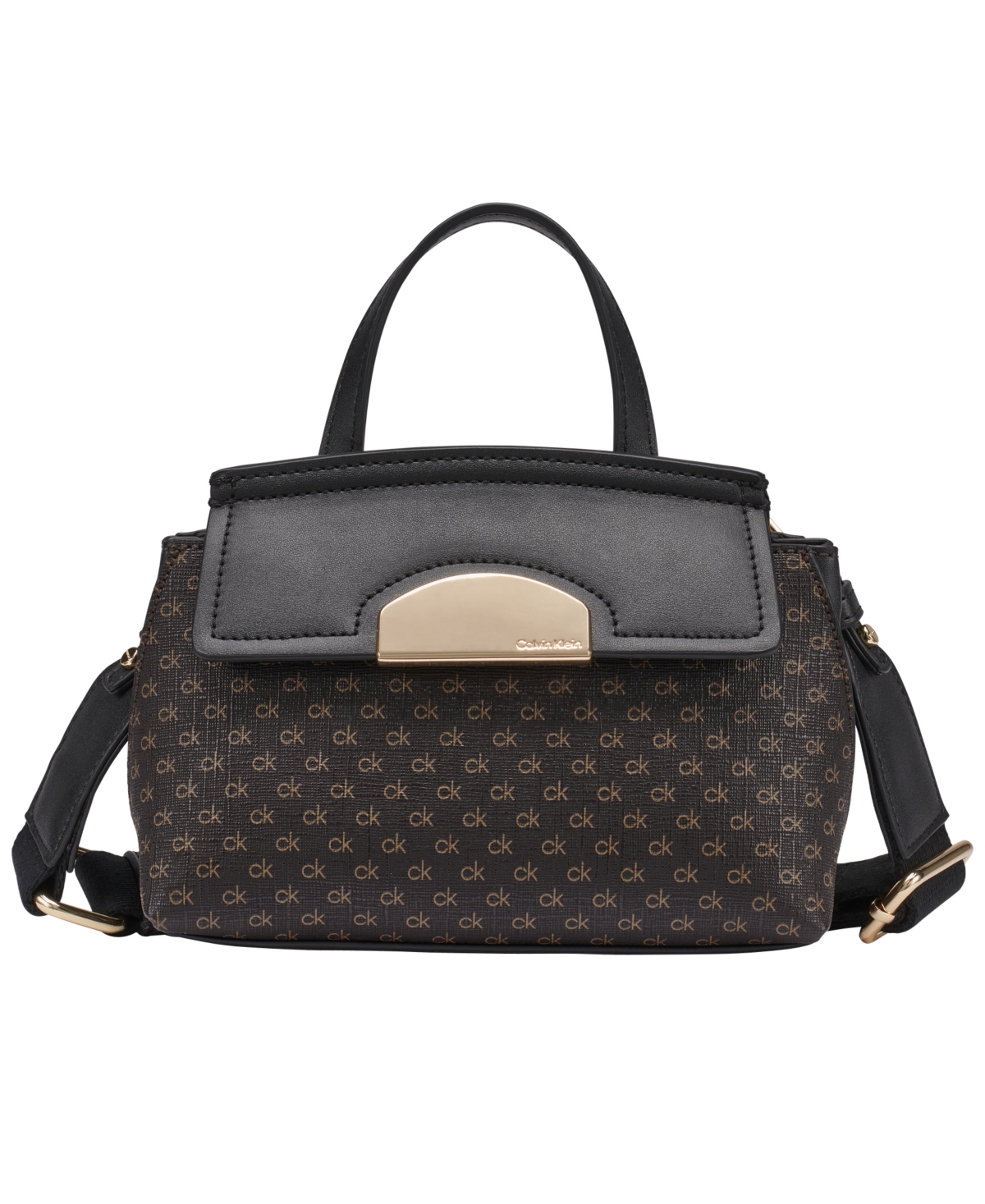 Click here for Calvin Klein Arabella Mini Crossbody Handbag - Bro... prices