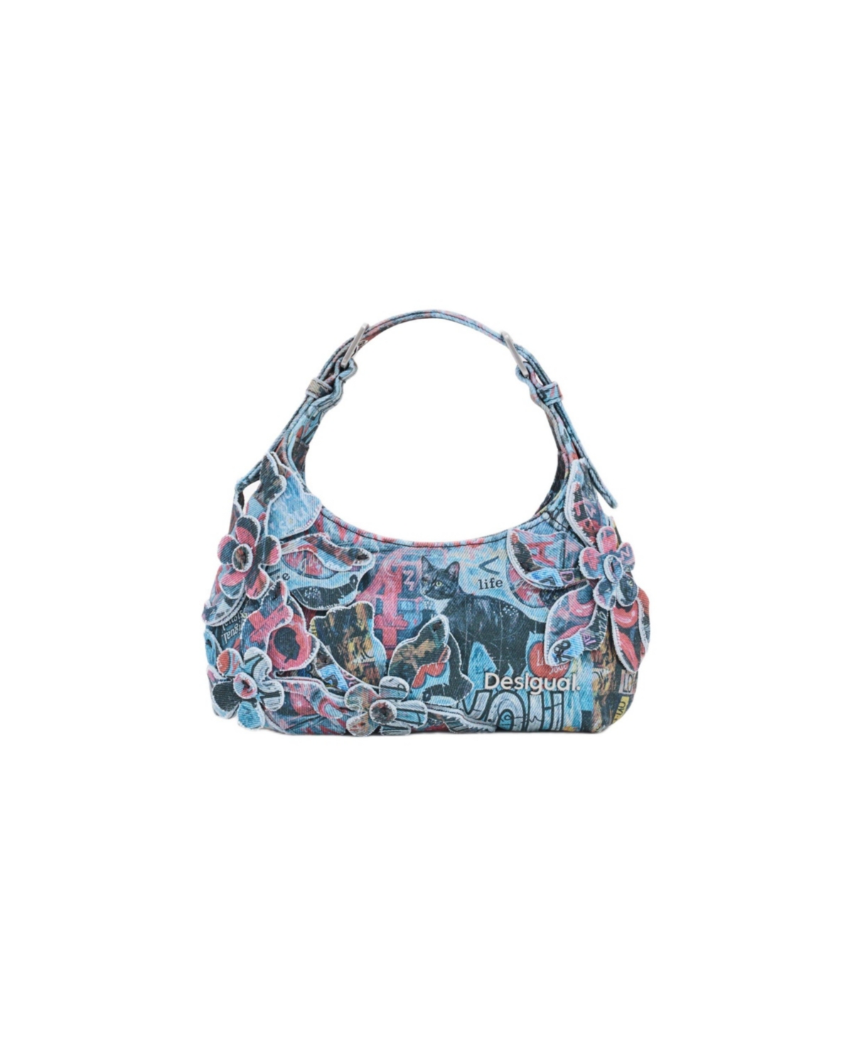 Click here for Desigual Womens Small Printed Bag with Appliques -... prices