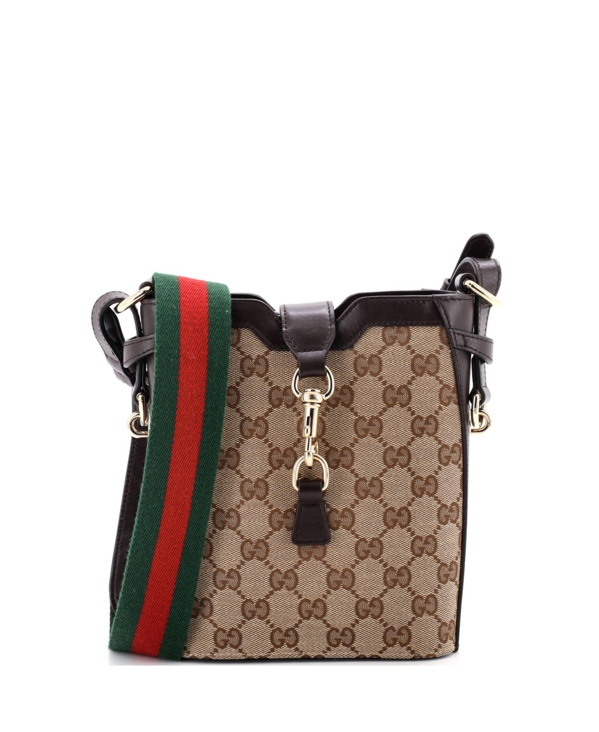 Click here for Pre-Owned Gucci Mini Bucket Bag Gg Canvas with Lea... prices