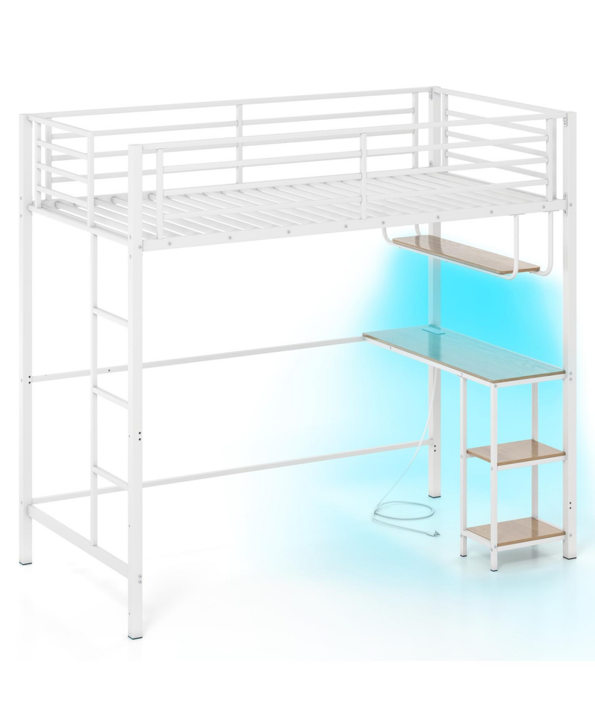 Click here for Slickblue Functional Twin Loft Bed with Desk  Led... prices