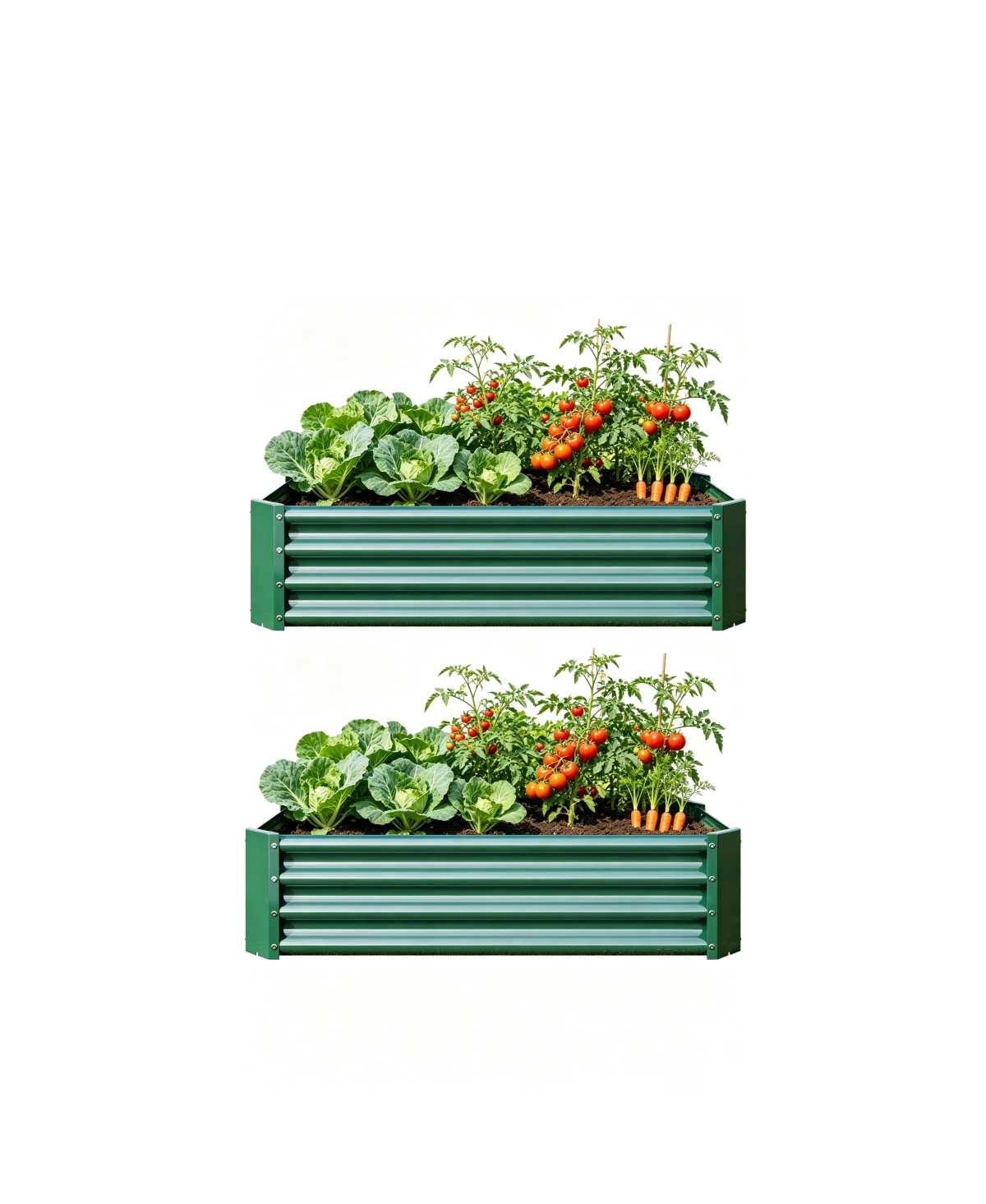 Click here for Streamdale Furniture 2PCS 4x2x1ft Metal Raised Gar... prices