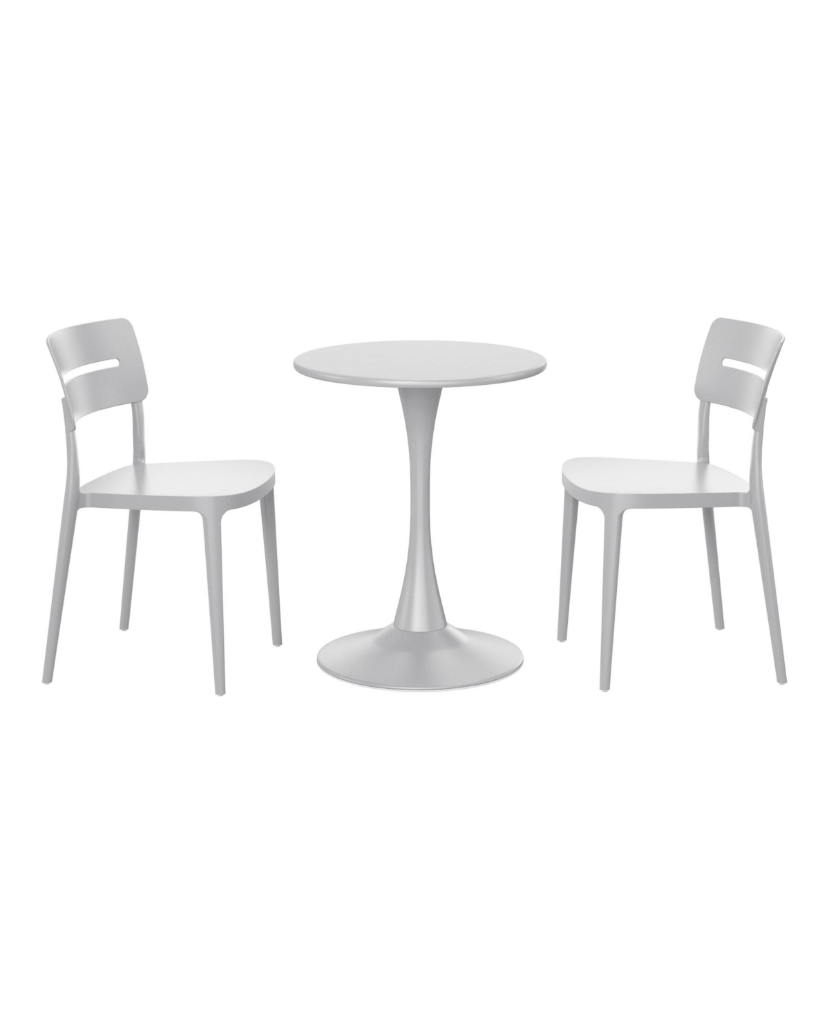 Click here for 3-Piece Outdoor Round Metal Patio Dining Table Set... prices