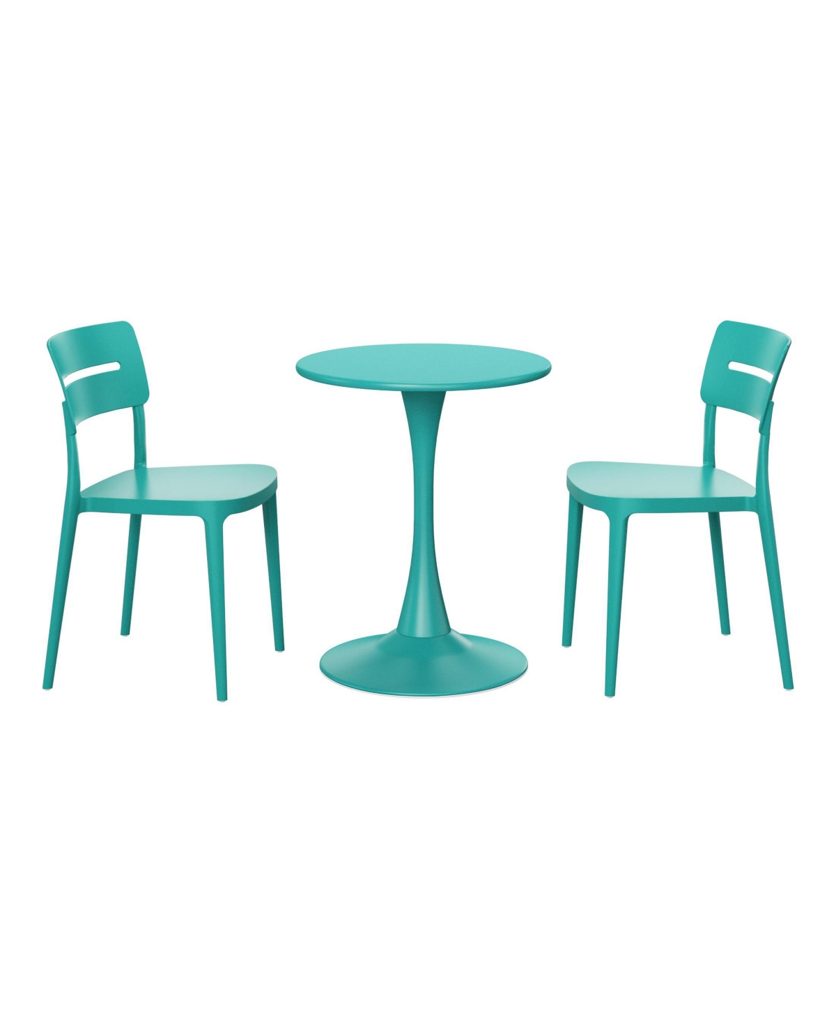 Click here for 3-Piece Outdoor Round Metal Patio Dining Table Set... prices