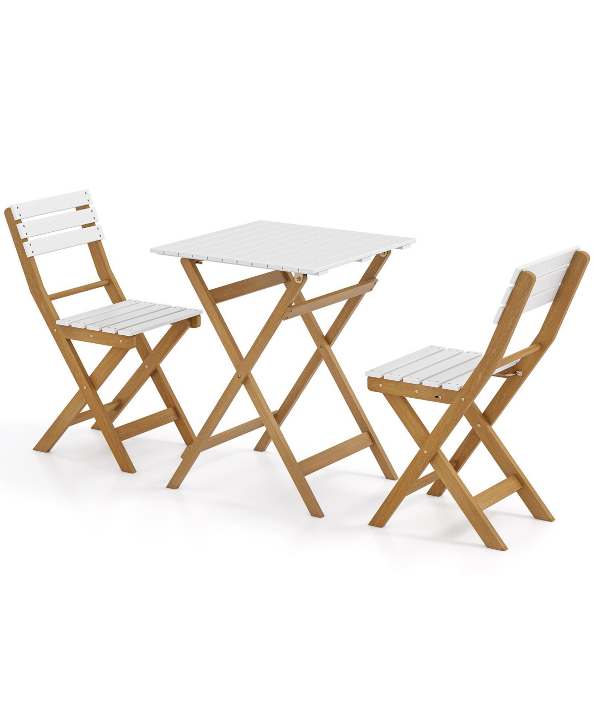 Click here for Sugift 3-Piece Folding Acacia Wood Patio Bistro Ta... prices