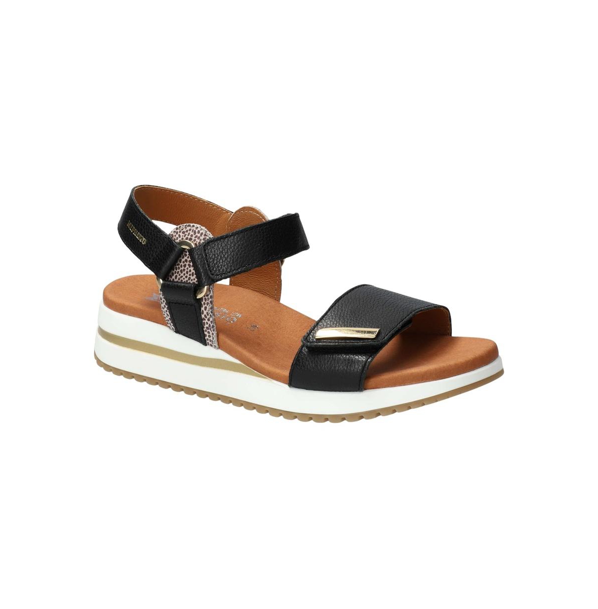 Click here for Mephisto Womens Jeanie Wedge Sandal - Black/white prices