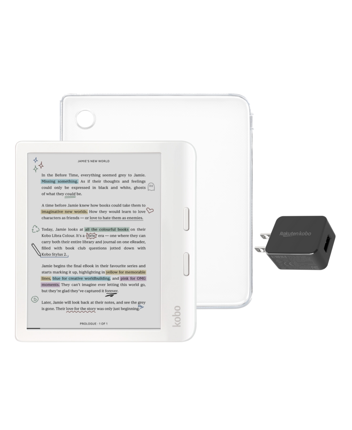 Click here for Kobo Libra eReader with Clear Case and Ac Bundle -... prices
