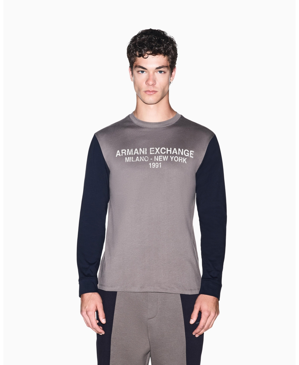 Click here for A|X Armani Exchange Mens Color Block Wording T-Shi... prices