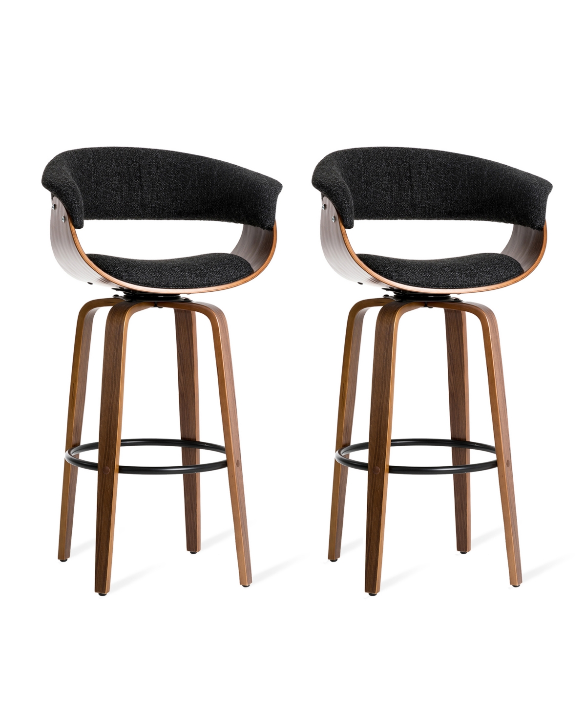 Click here for Glitzhome Mid-Century Modern Fabric Swivel Bar Sto... prices