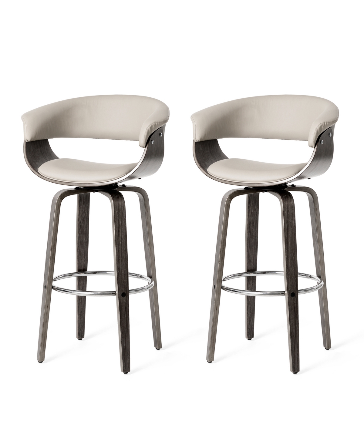 Click here for Glitzhome Mid-century Modern Leatherette Swivel Ba... prices