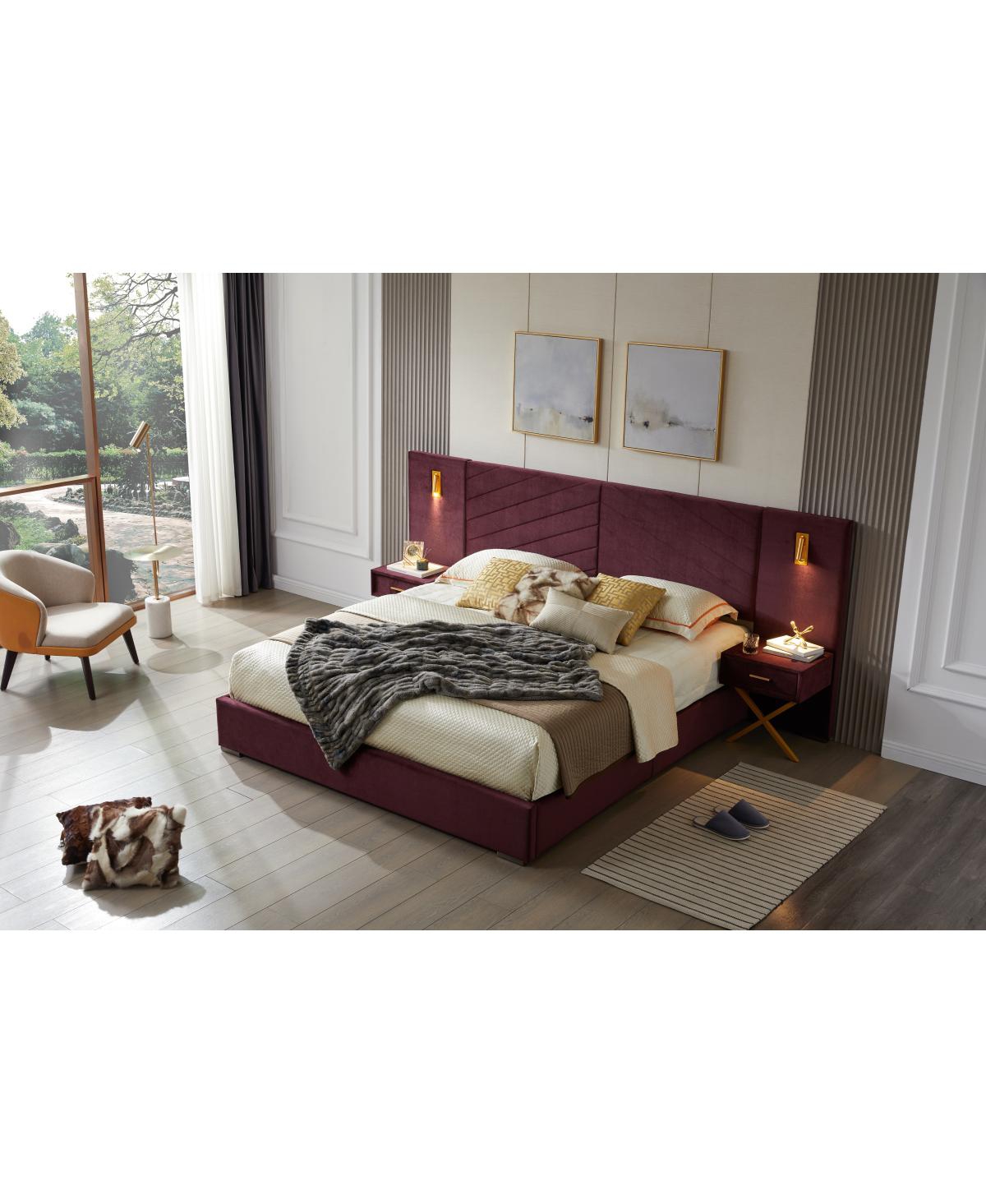 Click here for Streamdale King Size Velvet Upholstered Platform B... prices