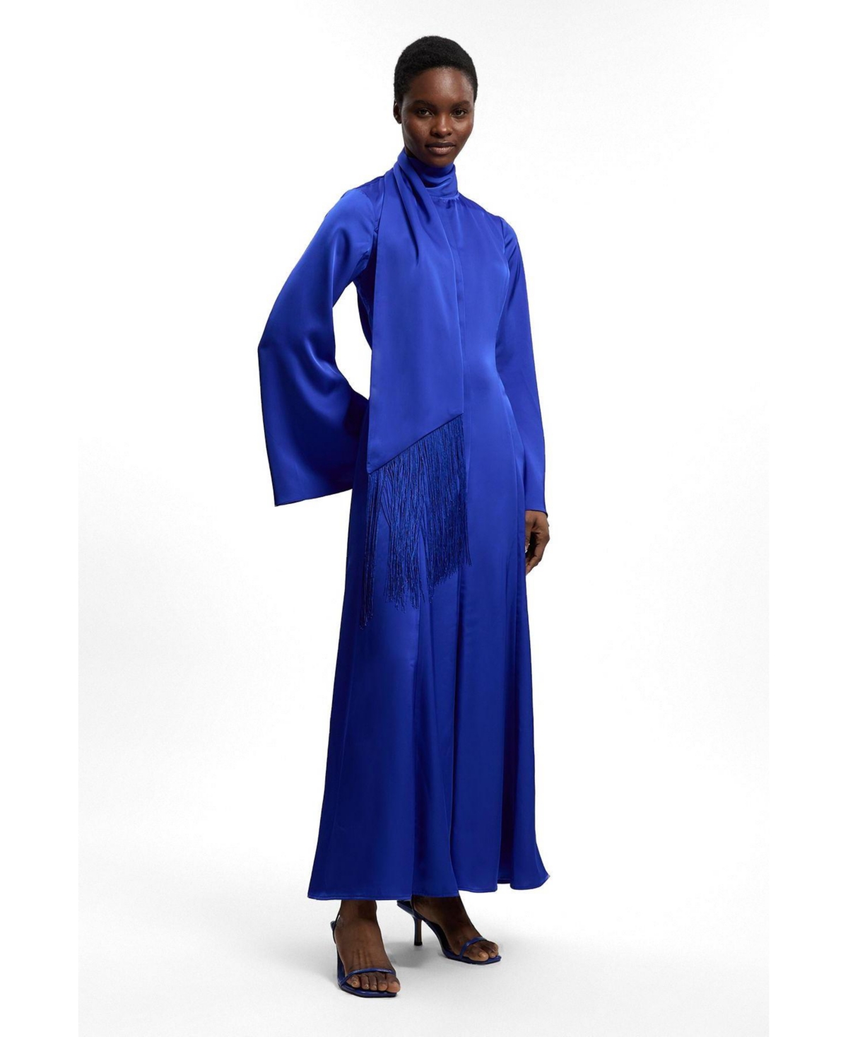 Click here for Karen Millen Womens High Neck Long Sleeve Maxi Dre... prices