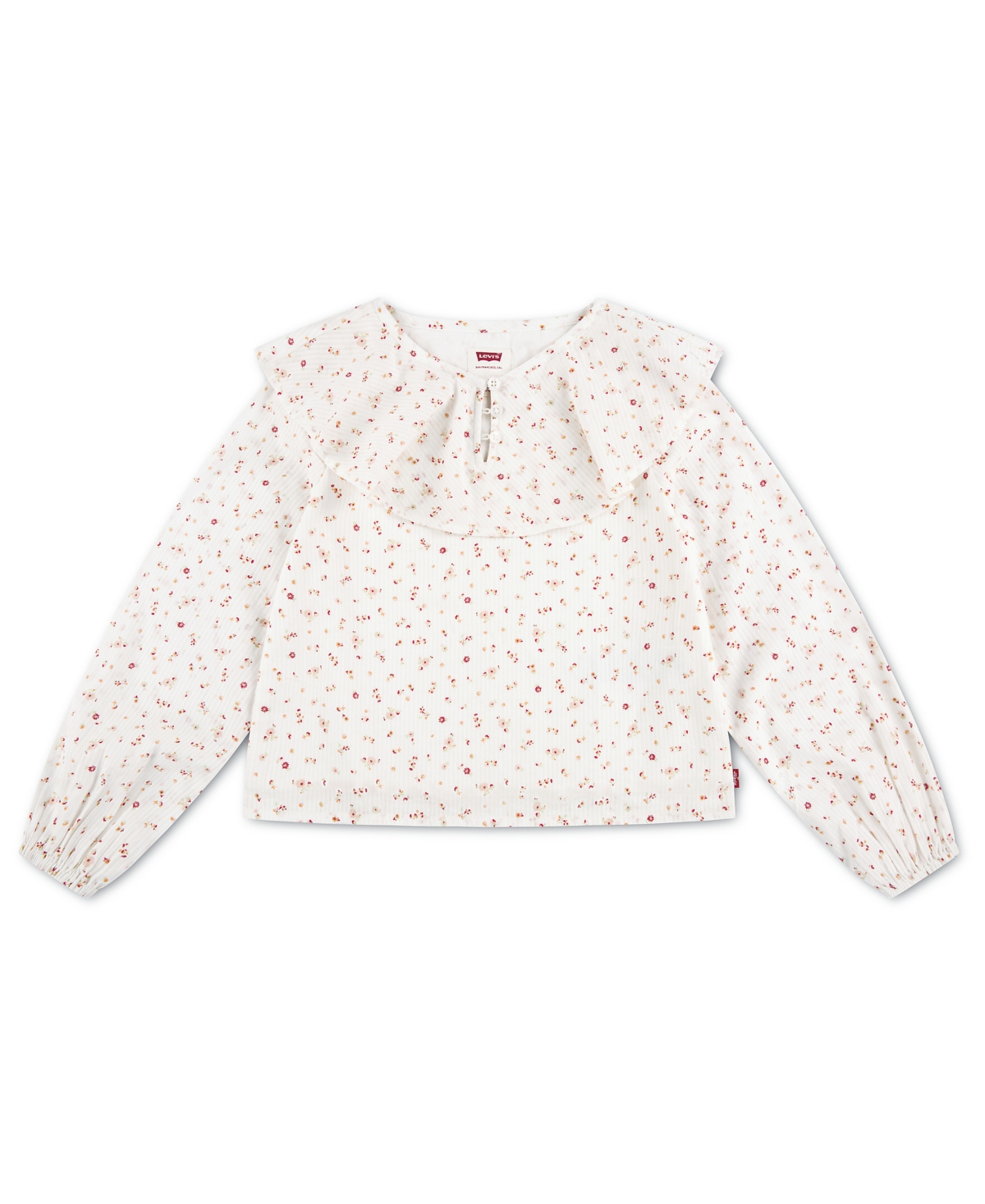 Click here for Levis Girls 7-16 Long-Sleeve Ruffle Top - Egret prices