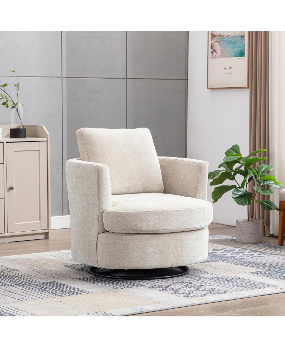 Click here for Streamdale Furniture 31.9 Chenille Swivel Barrel A... prices