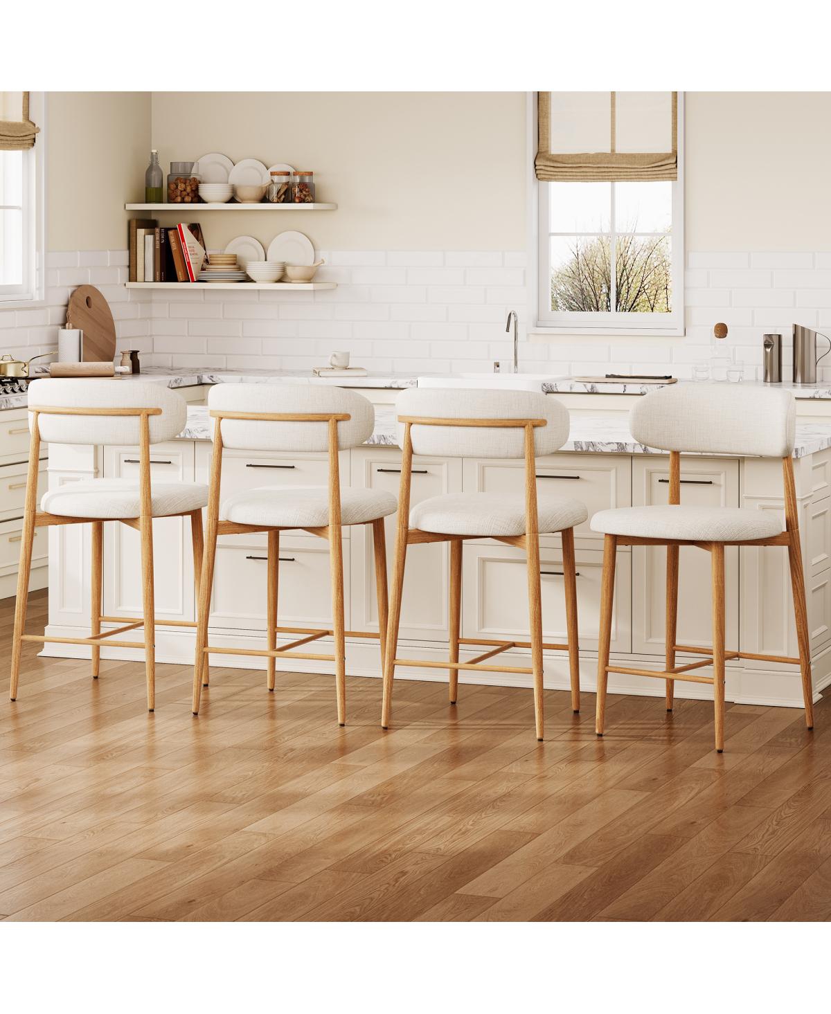 Click here for Streamdale Furniture Set of 4 Upholstered Counter... prices
