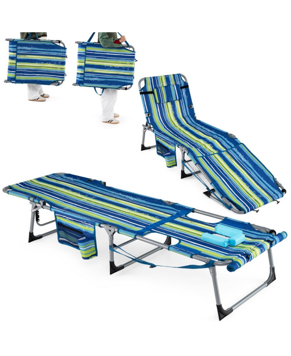 Click here for Gouun Set of 2 Tanning Chair with Face Arm Holes P... prices