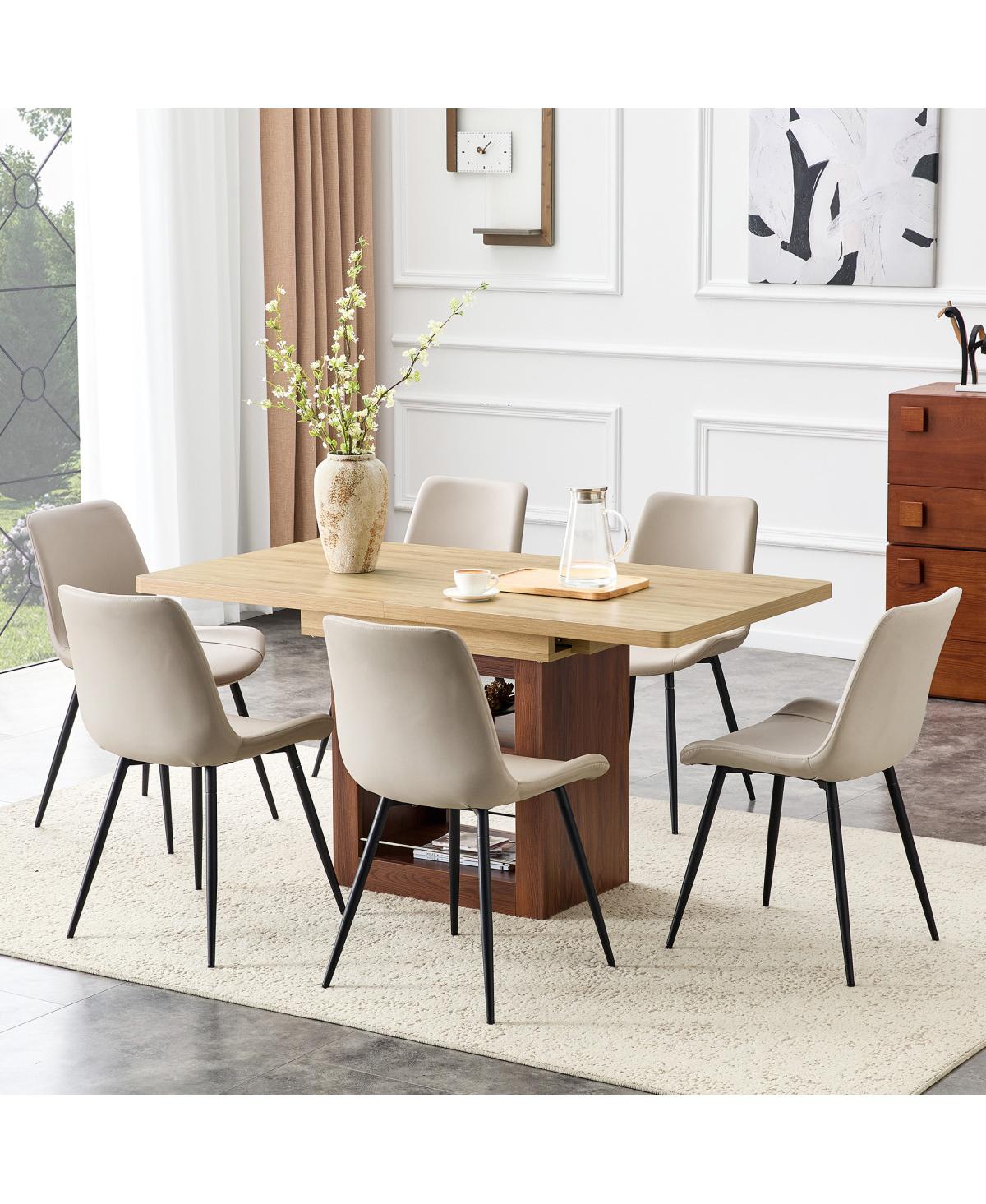 Click here for Streamdale Furniture 6-Piece Scalable Dining Set:... prices