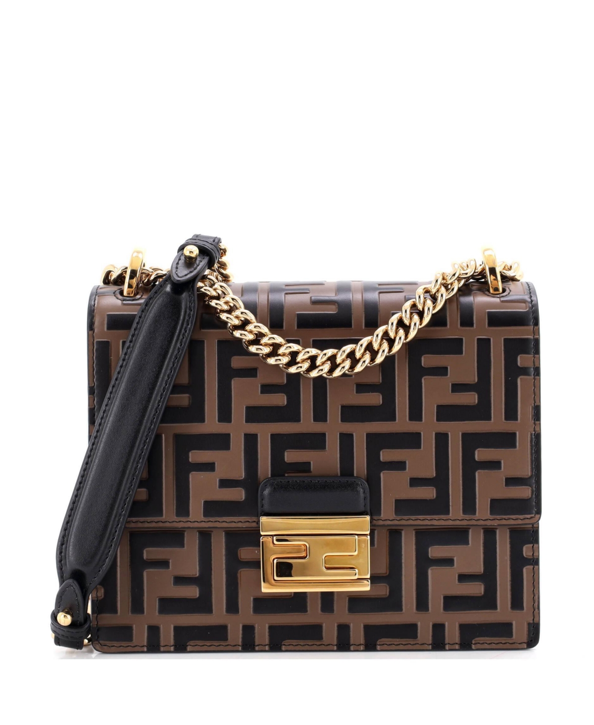 Click here for Pre-Owned Fendi Small Kan U Shoulder Bag Zucca Emb... prices