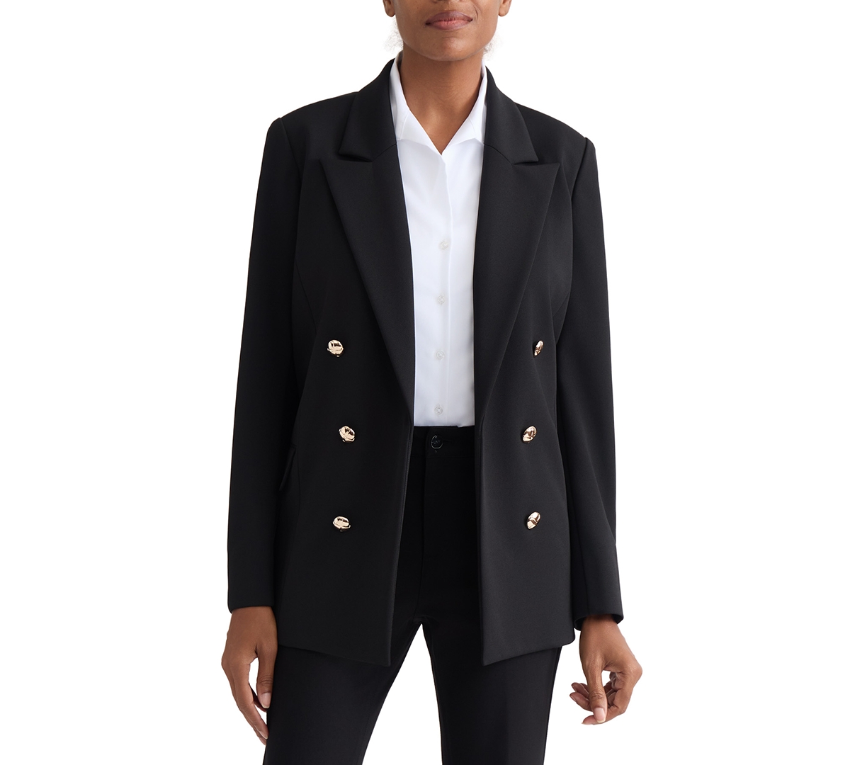Click here for Jones New York Womens Double-Breasted Open-Front J... prices