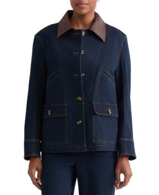 Click here for Jones New York Womens Contrast Collar Button Front... prices