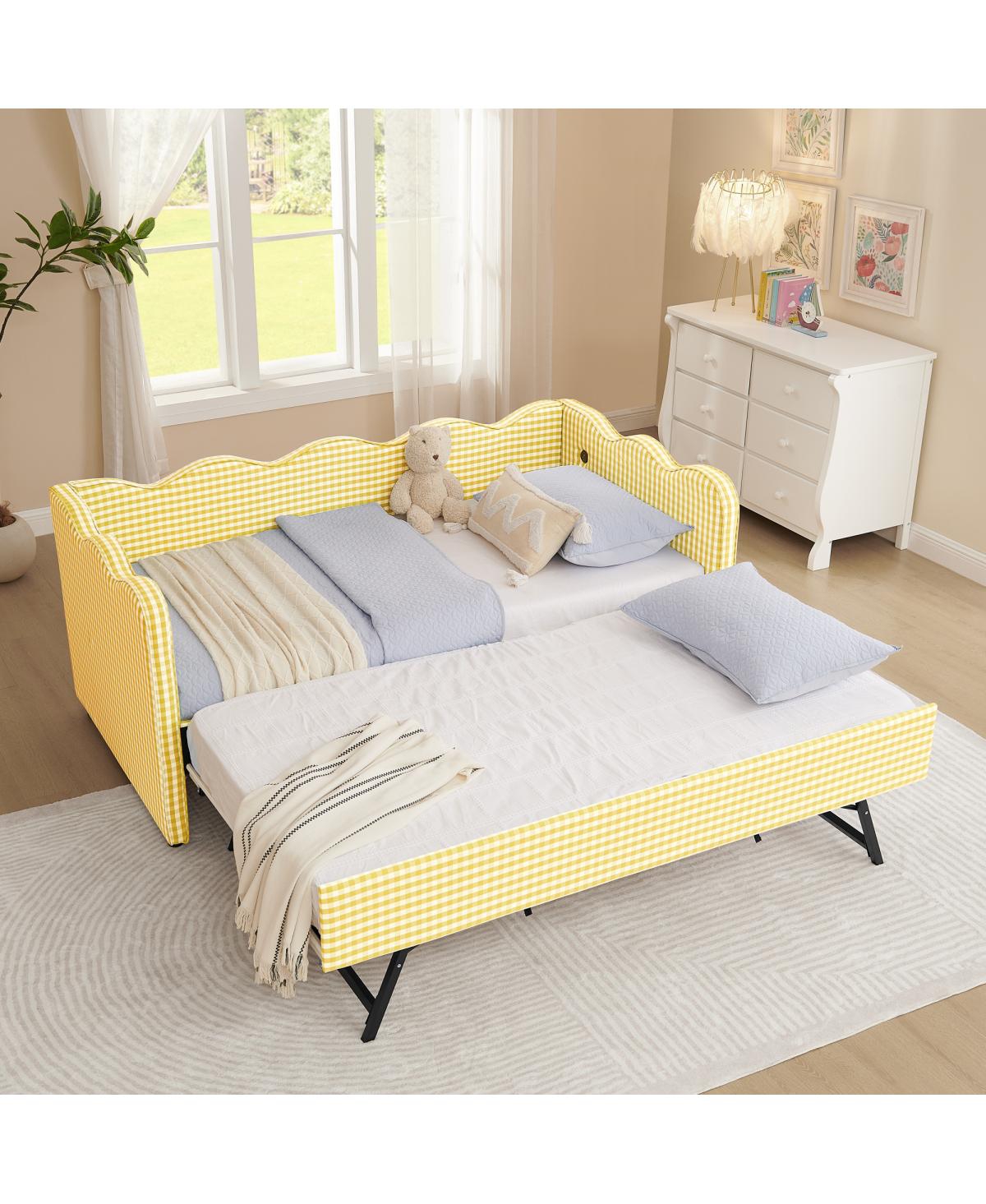 Click here for Streamdale Furniture Cozy Gingham Twin Daybed with... prices